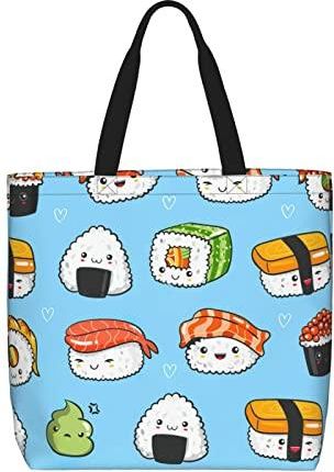 Generic Sac De Courses Sushi Et Sashimi Sac Tissu R&eacute;utilisable Lavables Sacs &Agrave; Main, Pour Shopping, Burea, Femmes, Filles