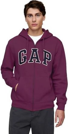 GAP Sweat &agrave; capuche zipp&eacute; avec logo Heritage, Couronne Jewel 16-3640tcx, Large