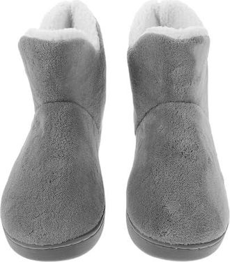 Hemoton Pantoufles Femme Montantes Hiver Semelle &Eacute;paisse Antid&eacute;rapante Mules Int&eacute;rieur Peluche Chaude Confortables &agrave; Talon Ferm&eacute; pour Maison Hiver