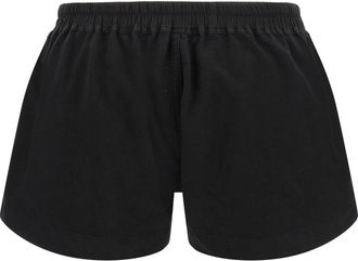 Rick Owens Womens Black Cotton Bermuda Shorts