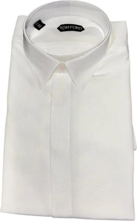 Tom Ford Homme, Chemises, Blanc, Taille: M Chemise Charmeause Fluide