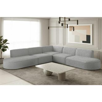 Fun Möbel Fun Moebel - Ecksofa Designersofa palma Stoff Ascot Toffee Seite Universal