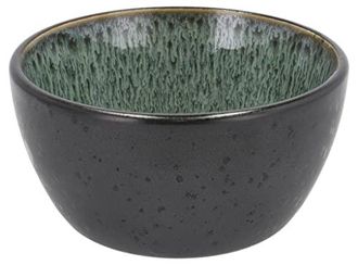 Bitz bol, bol, bol &agrave; c&eacute;r&eacute;ales, bol &agrave; snacks en fa&iuml;ence, 12 cm de diam&egrave;tre, noir/vert