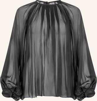 Helene Galwas Bluse Aus Seide Jasmin schwarz