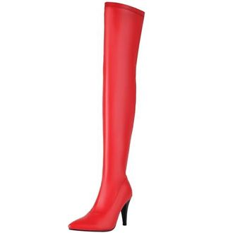 SJJH Bottes longues élégantes et décontractées à bout rond pour femme ...