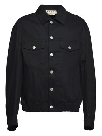 Marni veste en jean &agrave; boutonni&egrave;re - Noir