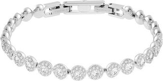 Swarovski Bracelet Tennis Angelic, Taille ronde, Petit, Blanc, Métal rhodié