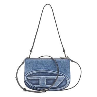 Diesel Blau Baumwoll- und Leder-Schultertasche - - Bags - Damen - Blau - ONE SIZE