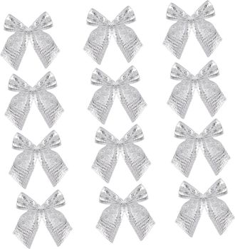 Cabilock 12 Stück Teiliges Mini Schleifen aus Stoff Bunte Geschenkverpackung Vielseitige Partydeko Langlebig und Formstabil für DIY Bastelprojekte und Festlich