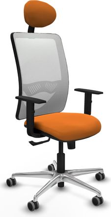 Piqueras y Crespo Idealer Arbeitsstuhl Zulema mit 1D-Armen, h&ouml;henverstellbarer Lendenwirbelst&uuml;tze und festem Kopfteil, ausgestattet mit 3 Positionen und Schneidschaum, 