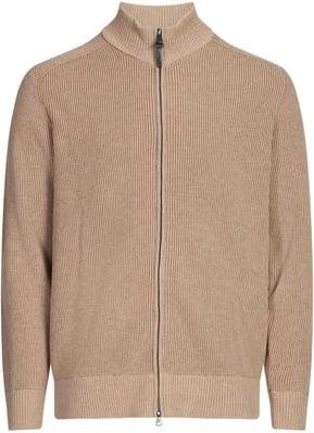 Hackett Gilet zipp&eacute; &agrave; col montant en laine et coton