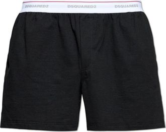 Dsquared2 Homme, Sous-v&ecirc;tements, Noir, Taille: S Boxer de bain en coton avec logo