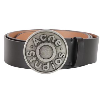 Acne Studios Logo Lederg&uuml;rtel - - Accessories - Herren - Schwarzk - L