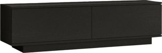 Dmora TV-Schrank Zaur 140x35,5x38,2 cm Schwarz 1 Regal, 2 T&uuml;ren