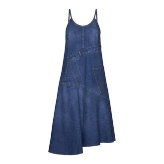 J.W.Anderson Femme, Robes, Bleu, Taille: 34 FR Robe à Bretelles Torsadées