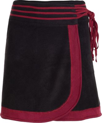 vishes Alternative Bekleidung - Thermorock Warmer Damen Winterrock kurz Wickelrock aus ECO-Fleece schwarz