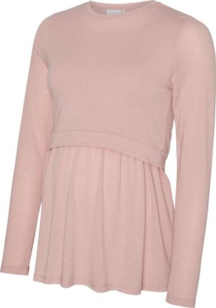 Mama Licious Mamalicious Lanabella Langarm-T-Shirt, Rosa, f&uuml;r Damen, Orange, M