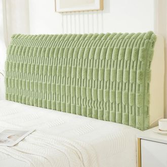 Generic Bettkopfteilbez&uuml;ge Moderner, Flauschiger, Staubdichter Pl&uuml;sch-Kopfteilbezug Verdickter, Weicher Stretch-Bett Kopfteil-Schonbezug Kopfteil Hussen Schla