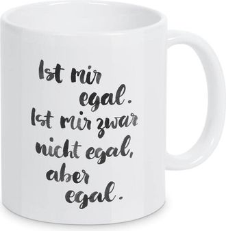 artboxONE Tasse Absolut egal von Gelbkariert - Kaffeetasse Typografie