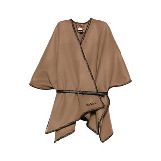 Max Mara Femme, Vestes, Brun, Taille: ONE Size Colomba Cape