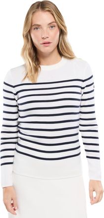 Armor Lux Damen Marine-Stil Briac aus Merinowolle Pullover, Blau (Natur/Rich Navy Bi7), 38