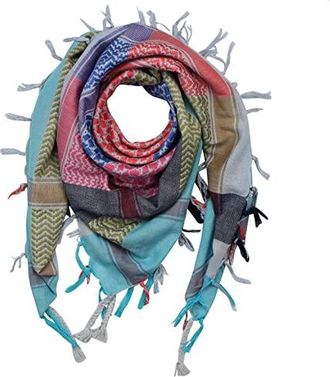 Freak Scene Kufiya - coloré-multicolore 09-100 x 100 cm - Shemagh - foulard Arafat palestinien - keffieh en coton