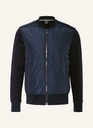 HUGO BOSS Sweatjacke Skiles Im Materialmix blau