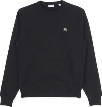Burberry Homme, Sweatshirts et sweats &agrave; capuche, Noir, Taille: S SweaT-shirt en coton avec logo brod&eacute;