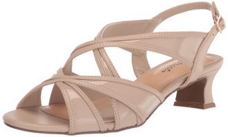 Easy Street Damen Tristen Slingback Sandale mit Absatz, Hautfarben, 39.5 EU Weit