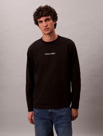 Calvin Klein Langarmshirt LS RLXD STANDARD LOGO CREWNK TEE Rundhalsausschnitt, relaxed fit