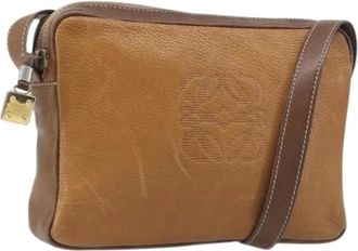 Loewe Sac port&eacute; &eacute;paule Pre-owned - Femme - Pre-owned - Brun - Taille: ONE Size