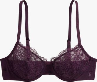 Polo Ralph Lauren Soutien-gorge corbeille dentelle en coton m&eacute;lang&eacute;
