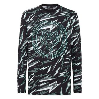 Plein Sport T-shirt Rundhals LS Tiger - - Sport - Herren - Mehrfarbig - 2XL