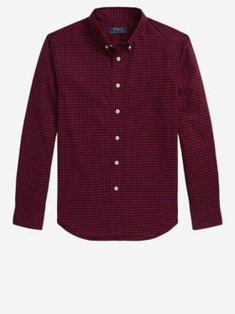 Polo Ralph Lauren Checked Cotton Shirt For Boys Red