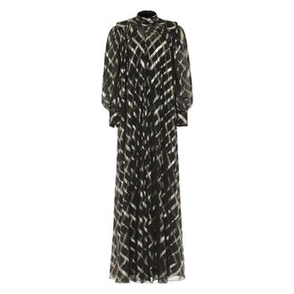 Alberta Ferretti Seidenmischkleid mit schwarzem Slip - - Dresses - Damen - Schwarzk - XS