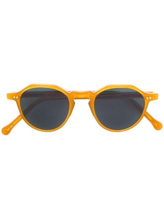 Lesca Sonnenbrille mit rundem Gestell - Nude