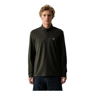 A|X Armani Exchange Polo Manches Longues - Homme - Tops - Vert - Taille: S
