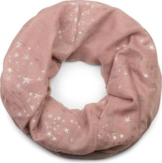 styleBREAKER Schlauchschal Loop Schal mit Metallic Sterne Print