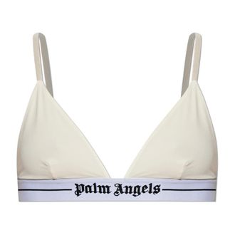 Palm Angels Femme, Sous-v&ecirc;tements, Beige, Taille: 44 FR Bralette &agrave; logo