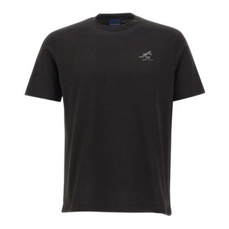 Paul & Shark Homme, Tops, Noir, Taille: 2XL T-shirt en jersey de coton