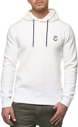 Indicode Herren Longview Sweatshirt mit Kapuze | Hoodie Kapuzenpullover für Männer Offwhite, XXL