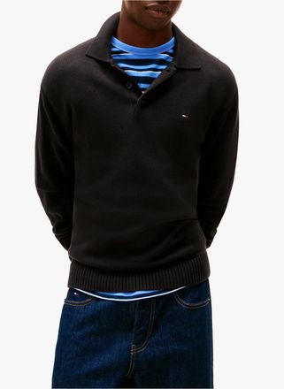 Tommy Hilfiger Pull col polo boutonn&eacute; en coton