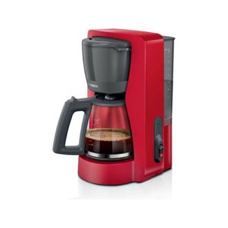 Bosch Machine a Cafe - Cafetiere Electrique Filtre TKA2M114 MyMoment - Rouge - Capacit&eacute; 1,25L - verseuse verre - systeme anti-gouttes