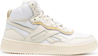 Reebok Femme, Chaussures, Blanc, Taille: 37 1/2 EU Court Peak Mid Top Baskets