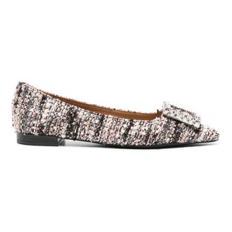 Roberto Festa Milano Tweed Ballerinas mit Schmuckverzierung - - Shoes - Damen - Mehrfarbig - 36 EU