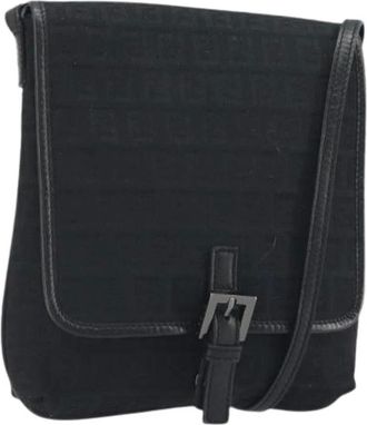 Fendi Sac bandouli&egrave;re Zucchino en toile Pre-owned - Femme - Pre-owned - Noir - Taille: ONE Size