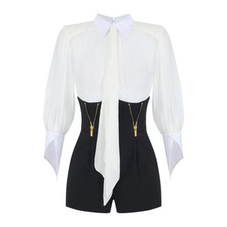 Elisabetta Franchi Kurzer Overall - - Jumpsuits & Playsuits - Damen - Schwarzk - XL