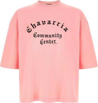 Willy Chavarria Homme, Tops, Rose, Taille: L Community Center Buffalo Tee