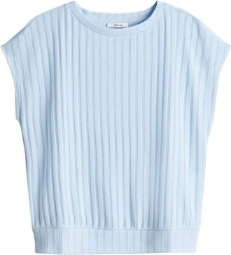 OPUS Top korte mouw 10552814100106 - - Knitwear - Damen - Blau - M