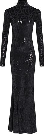 Amir Slama x Astrid robe longue à sequins - Noir